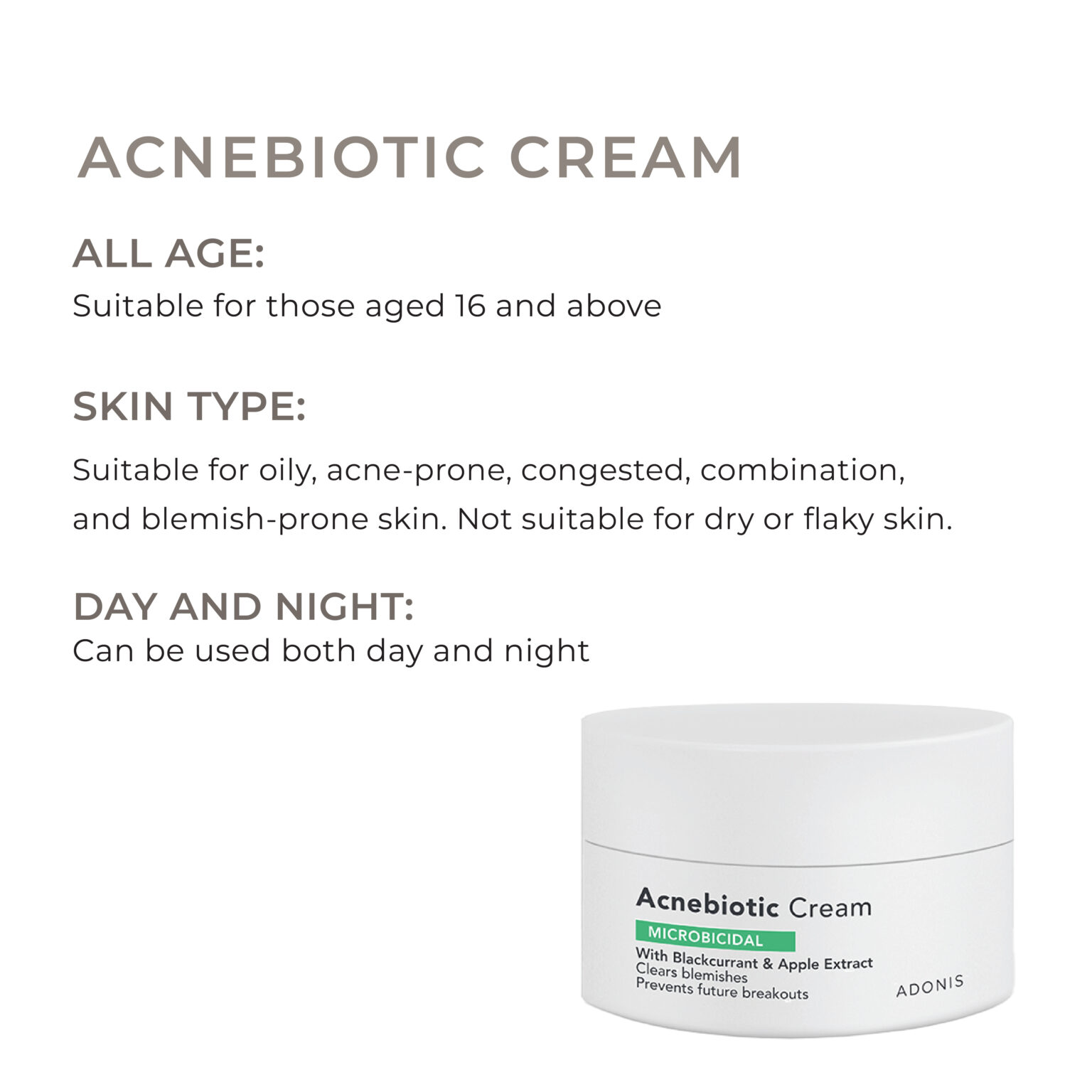 Acnebiotic Cream - Adonis Beauty