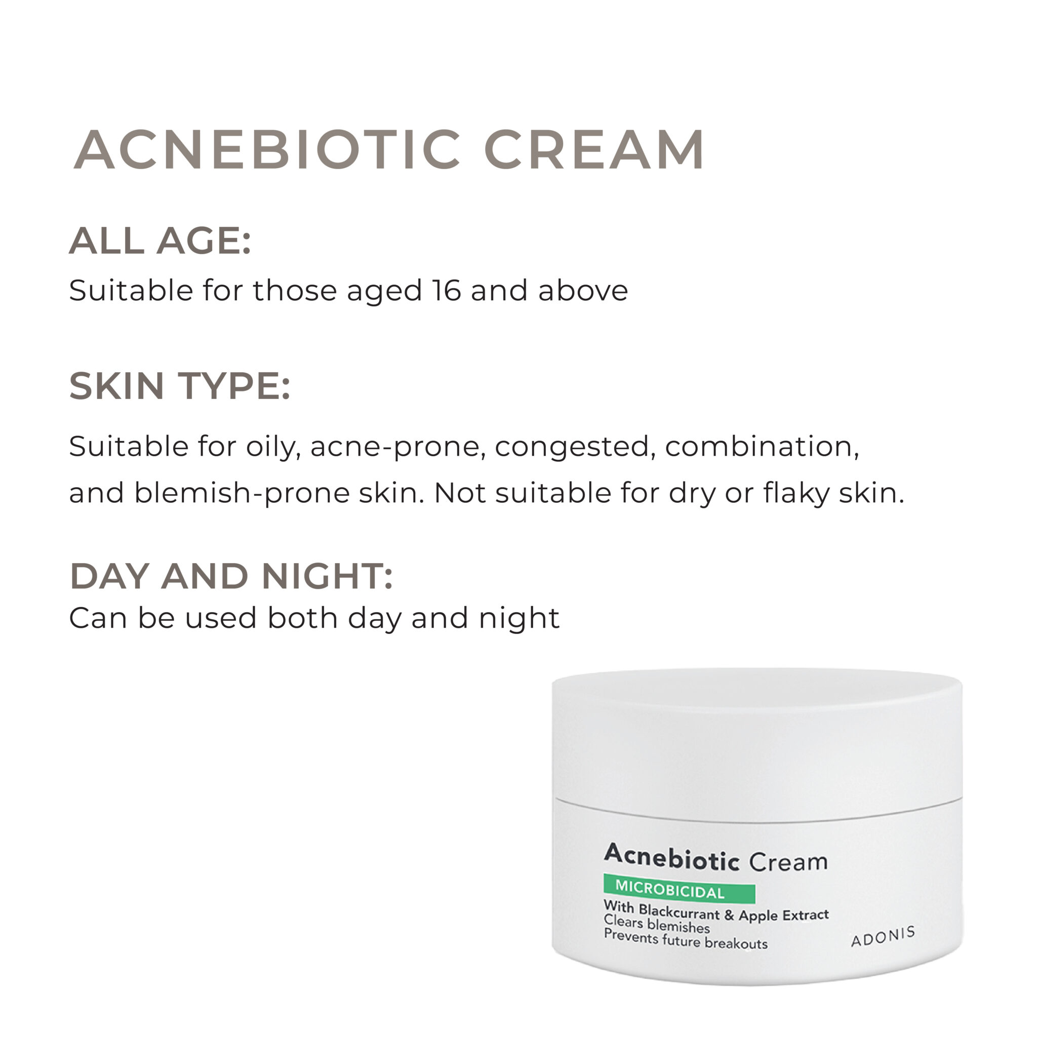 Acnebiotic Cream - Adonis Skincare
